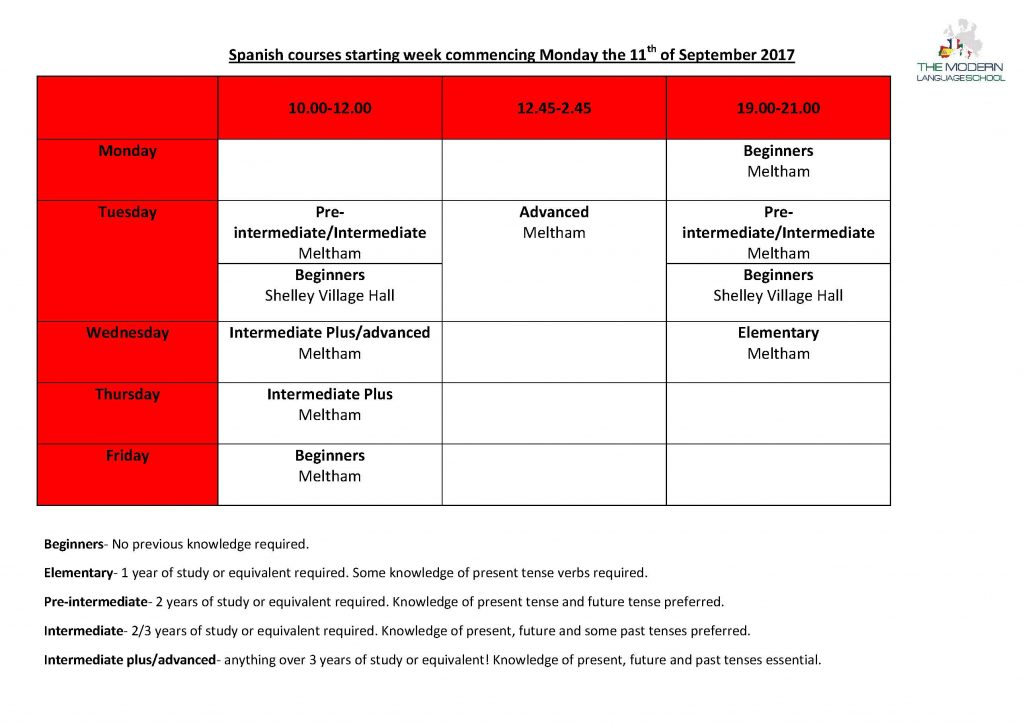 Spanish Timetable Sept 2017 Modern Language School spanish-timetable-sept-2017-modern-language-school